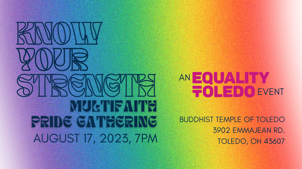 Know Your Strength: Multi-Faith Pride Gathering | Equality Toledo